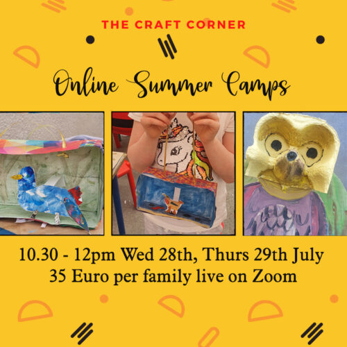Creative Summer Camps 2021, arts and crafts with the craft corner